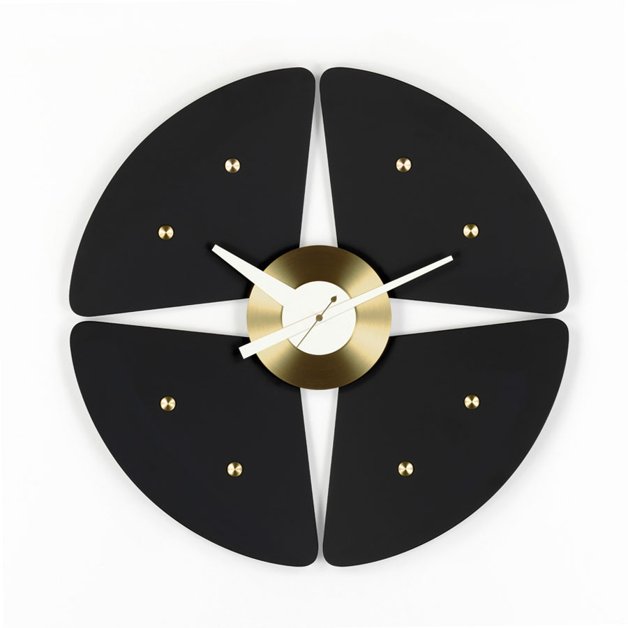 4-Leaf Lucky Clover PETAL Clock by George Nelson from Vitra - Black ...